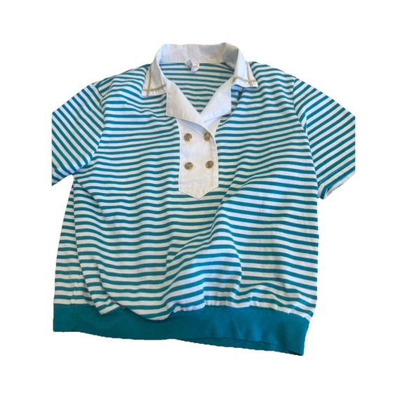 Tops | Vintage Nautical Top 8s 90s Sailor Striped Stars Beach Cruise ...